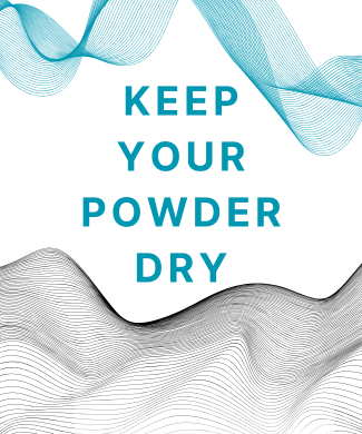 Keep your powder dry: Sometimes it good to invest less